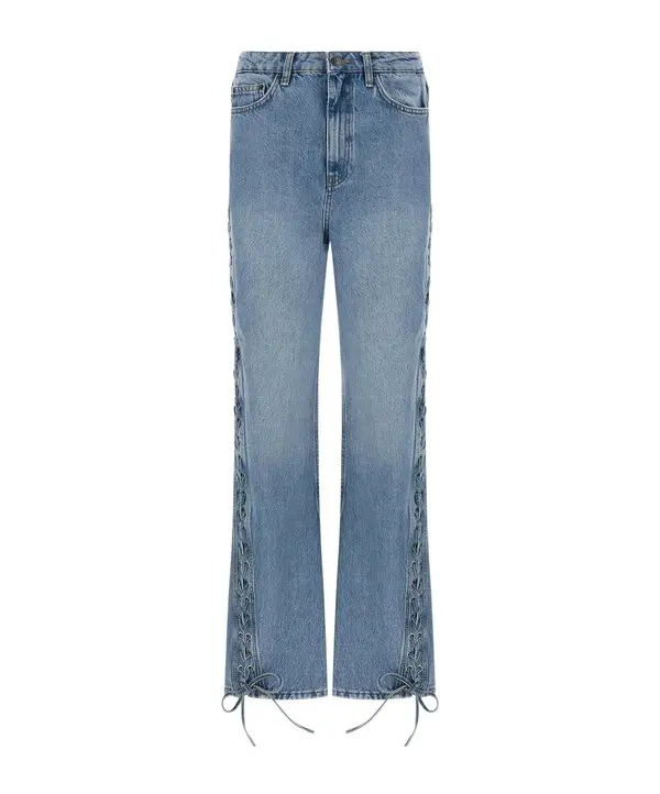 ROTATE BY BIRGER CHRISTENSEN Twisted Lacing Jeans - Blue
