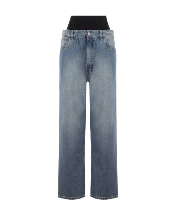 Alaïa Wide-legged Jeans With Elastic Waist