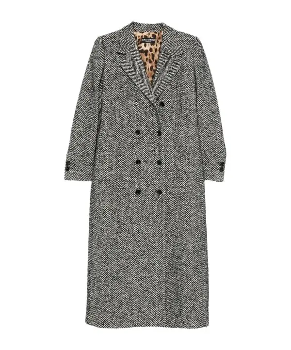 Dolce & Gabbana Herringbone Double-breasted Coat