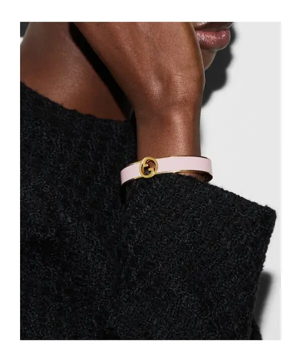 Gucci Gg Logo Enamel Bracelet