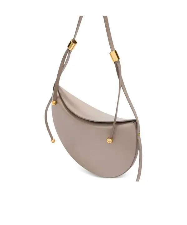 Furla Medium Shoulder Bag With Contrasting Logo - Nude