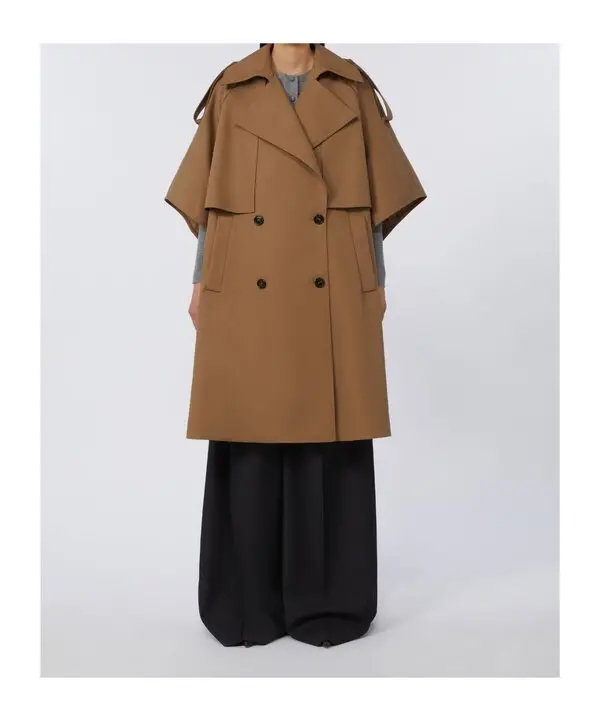 Max Mara Zeus Double-breasted Poncho - Brown
