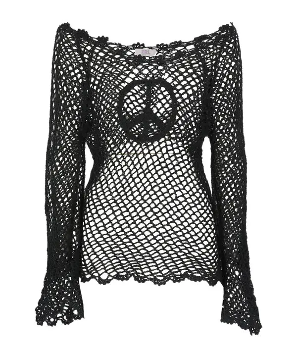 ERL Fishnet Peace Sign Sweater