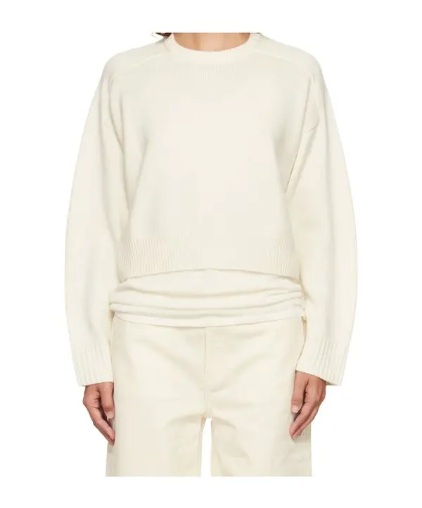 Loulou De Saison Bruzzi Crewneck Jumper - White