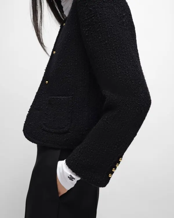 Celine Icone Jacket In Wool Natt