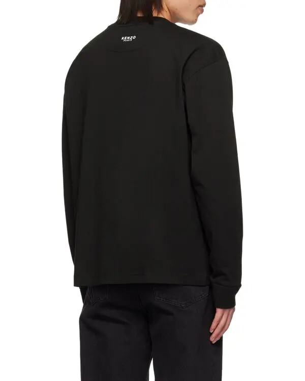 Kenzo Boke Embroidered Long-sleeved T-shirt - Black