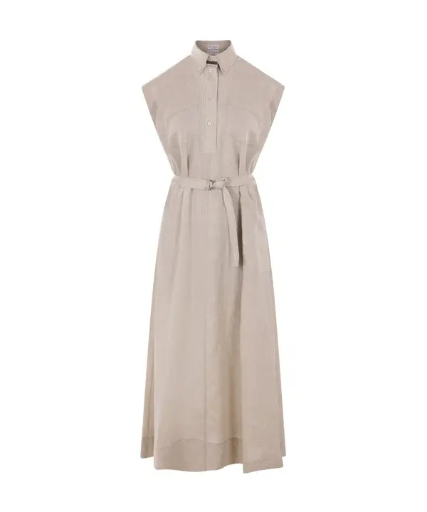 Brunello Cucinelli Sleeveless Shirt Dress