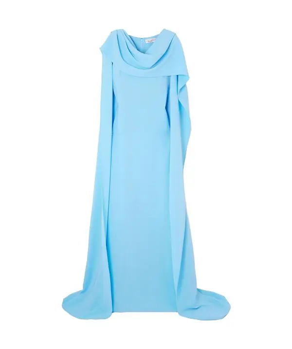 Oscar De La Renta Embellished Gown With Gem Neckline
