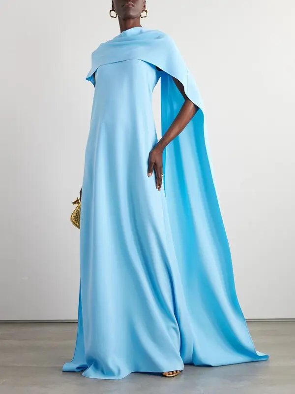 Oscar De La Renta Embellished Gown With Gem Neckline