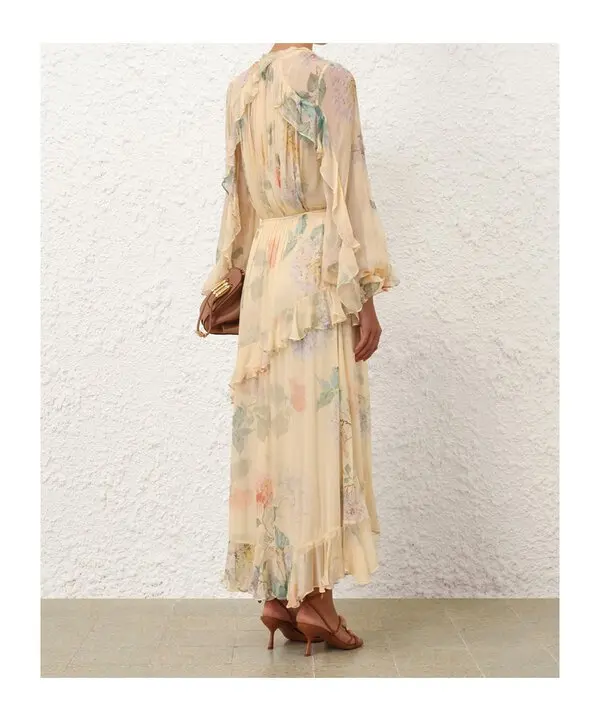 Zimmermann Floral Ruffle Blouse