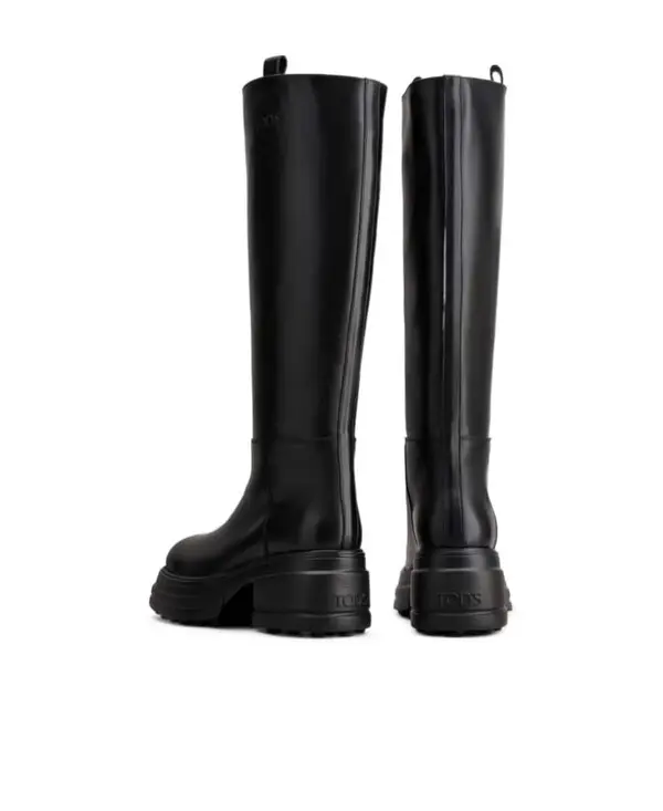 TOD'S Logo Embossed Knee-high Boots