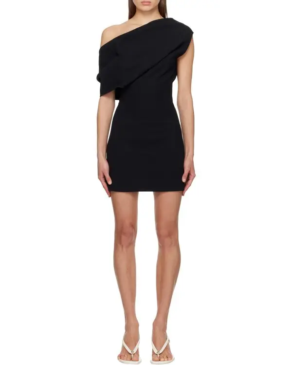 Jacquemus Pesce Draped One-shoulder Mini Dress