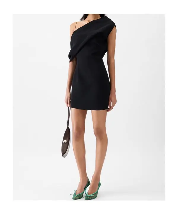 Jacquemus Pesce Draped One-shoulder Mini Dress