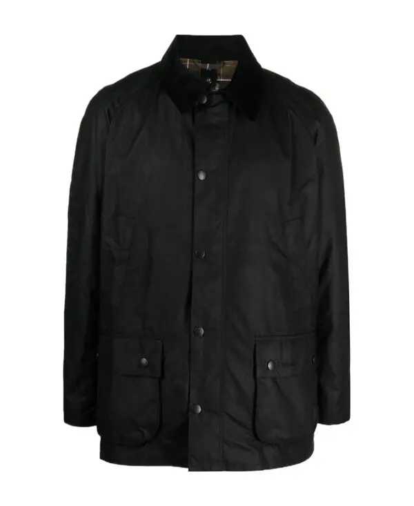 Barbour Ashby Waxed Button-up Jacket With Classic Collar