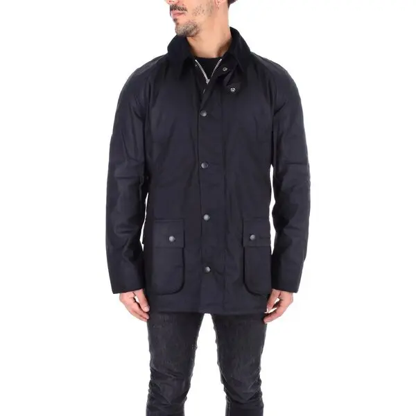 Barbour Ashby Waxed Button-up Jacket With Classic Collar