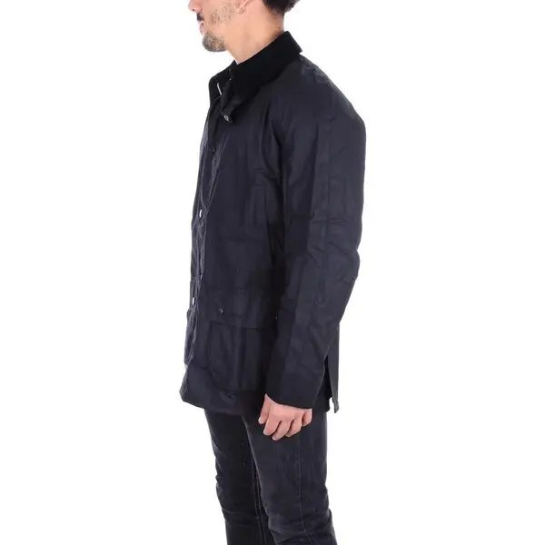 Barbour Ashby Waxed Button-up Jacket With Classic Collar