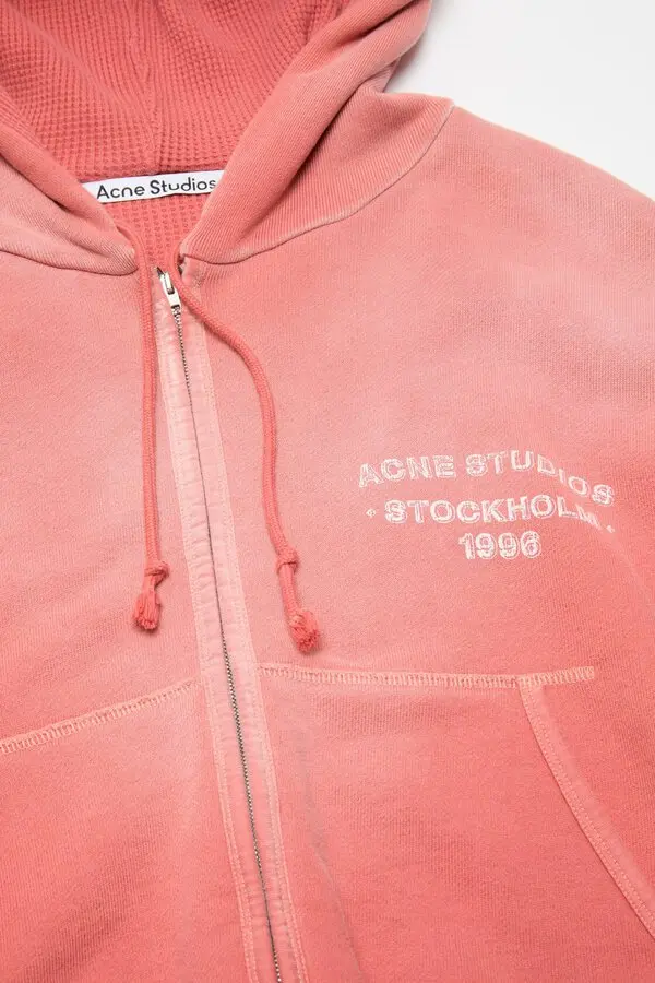 Acne Studios Airbrushed Zip Hoodie - Red