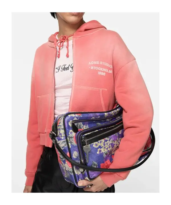 Acne Studios Airbrushed Zip Hoodie - Red