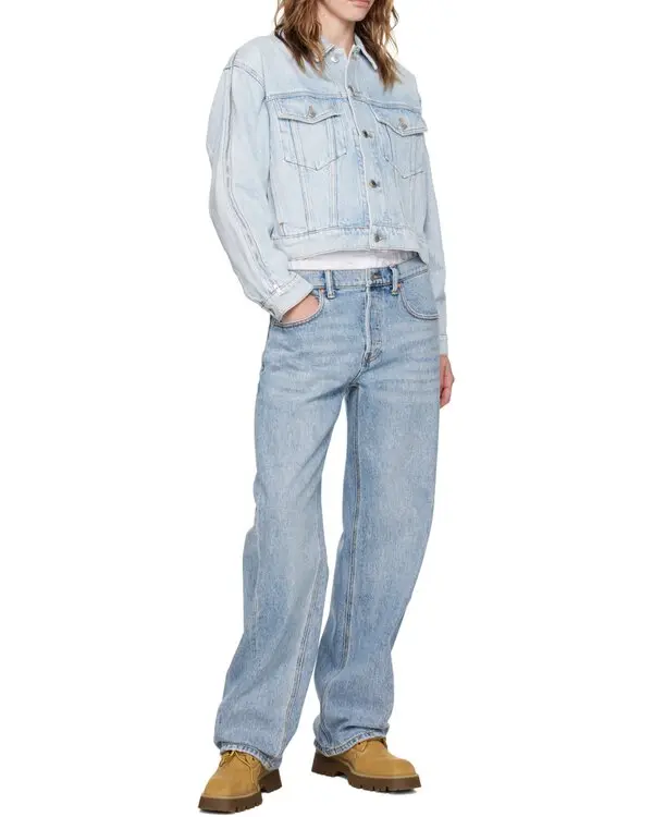 Alexander Wang Logo Patch Denim Trucker Jacket