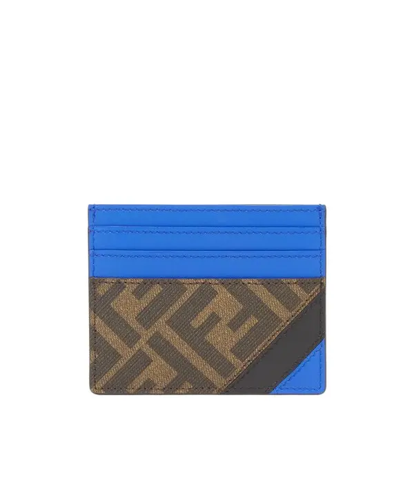 Fendi Diagonal Ff Printed Card Holder - Brown