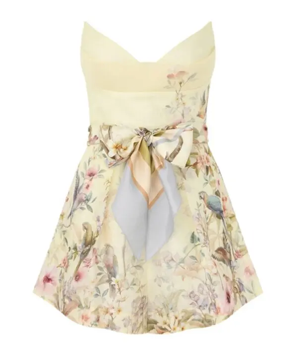 Zimmermann Printed Tie-waist Jumpsuit - Nude