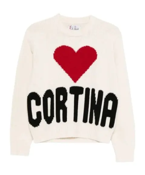 MC2 SAINT BARTH Kyla Jacquard Knit Pullover - White