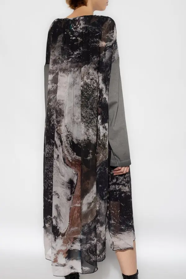 DIESEL® Printed Long-sleeved Dress
