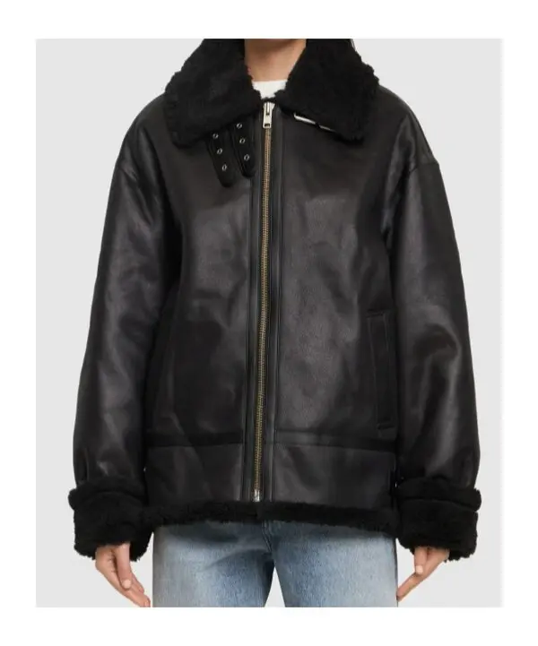 DUNST Shearling Zip-up Jacket