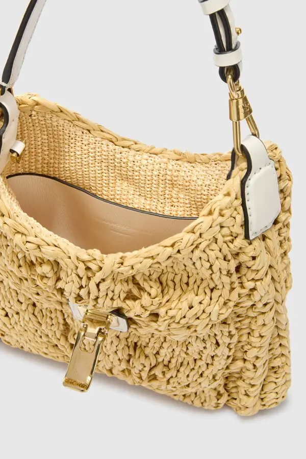 Ermanno Scervino Raffia Mini Hobo Bag
