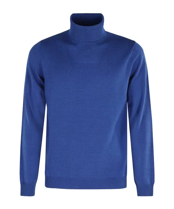 ROBERTO COLLINA Long Sleeve Turtleneck Sweater - Blue