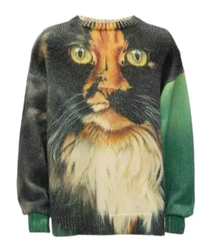 J.W.ANDERSON Jw Anderson Cat Printed Knitted Jumper - Black