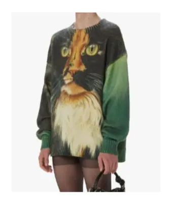 J.W.ANDERSON Jw Anderson Cat Printed Knitted Jumper