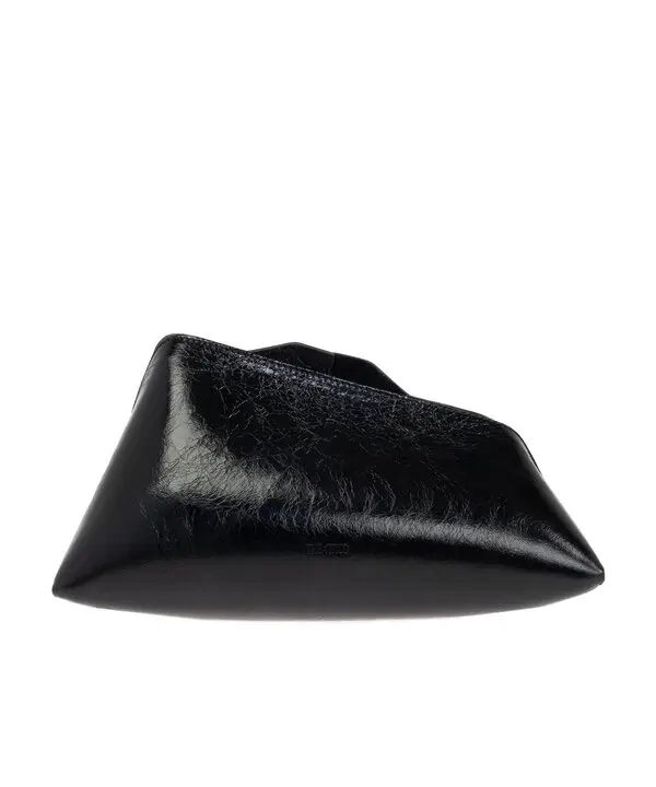 Attico 8.30pm Geometric Clutch Bag - Black