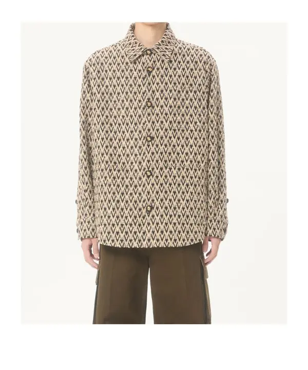 Valentino Garavani V Jacquard Jacket - Black/beige