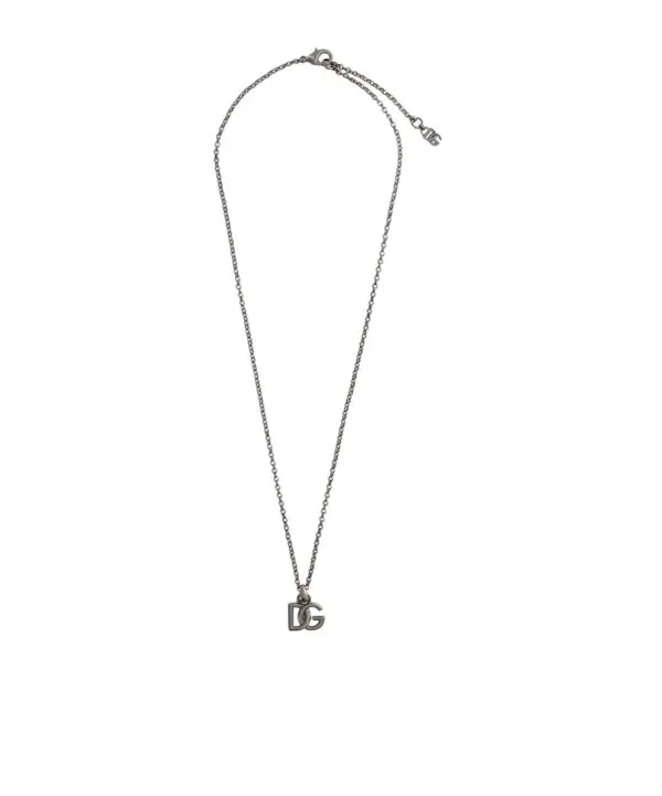 Dolce & Gabbana Dg Logo Necklace - Gray