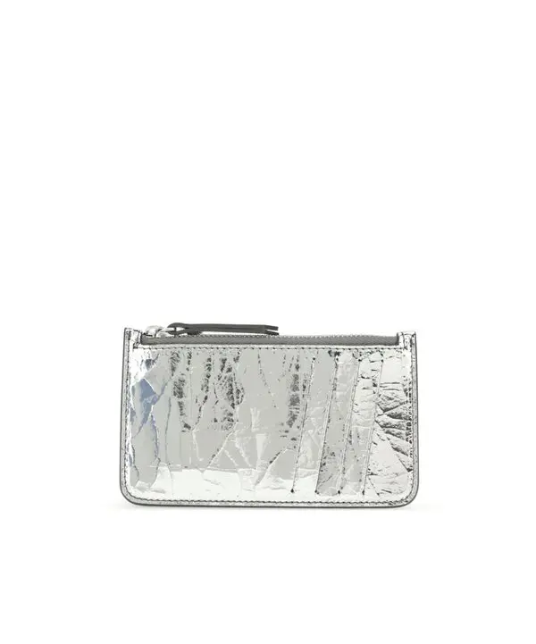 MAISON MARGIELA Four-stitch Top-zip Coin Wallet - White