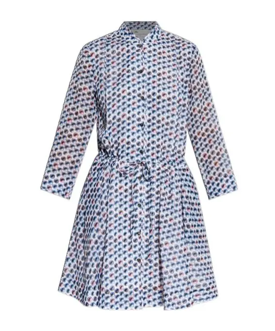 Tory Burch Printed Mini Shirt Dress - Blue