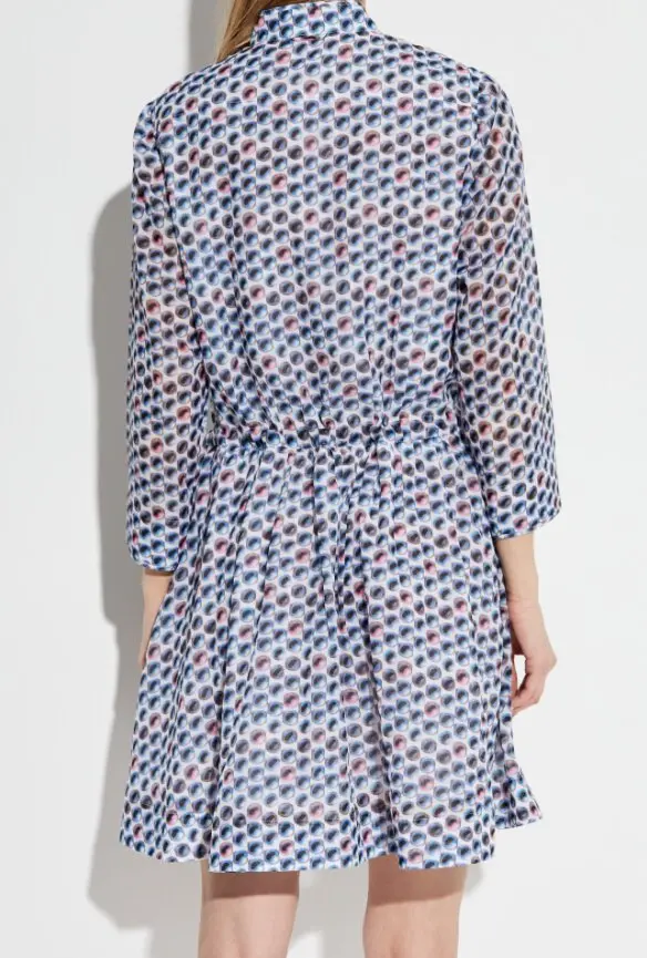 Tory Burch Printed Mini Shirt Dress - Blue
