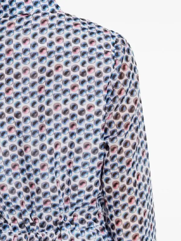 Tory Burch Printed Mini Shirt Dress - White