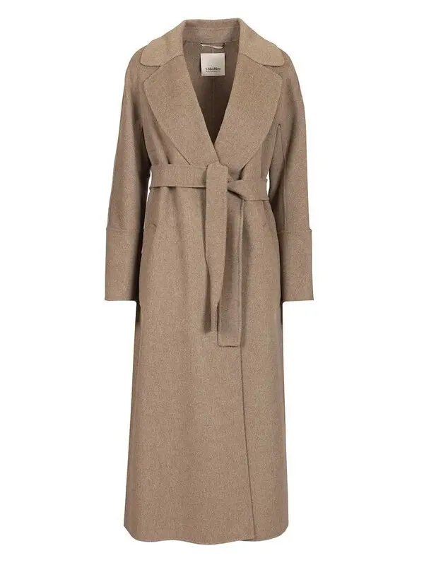 Max Mara Elisa Belted Coat - Medium Gray