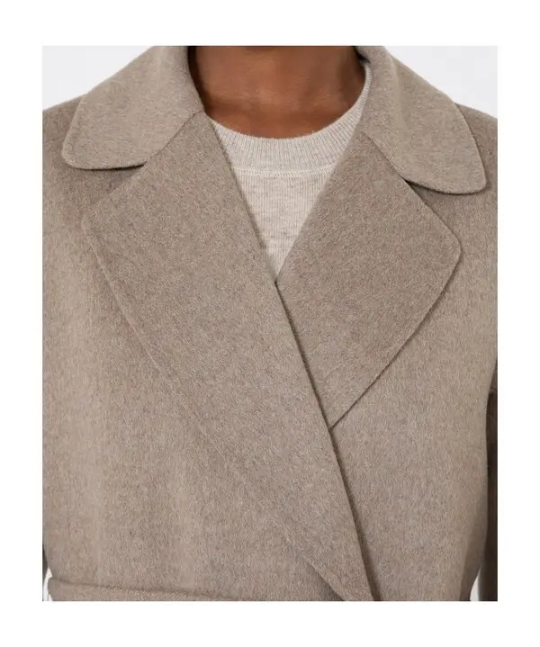 Max Mara Elisa Belted Coat - Medium Gray