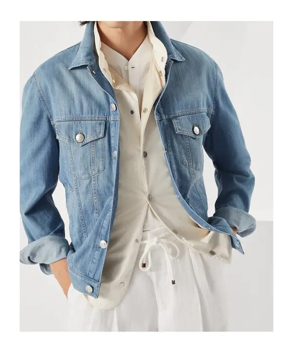 Brunello Cucinelli Lightweight Four-pocket Jacket - Denim