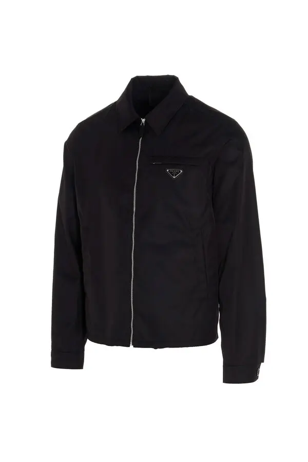 Prada Re-nylon Logo Jacket - Black