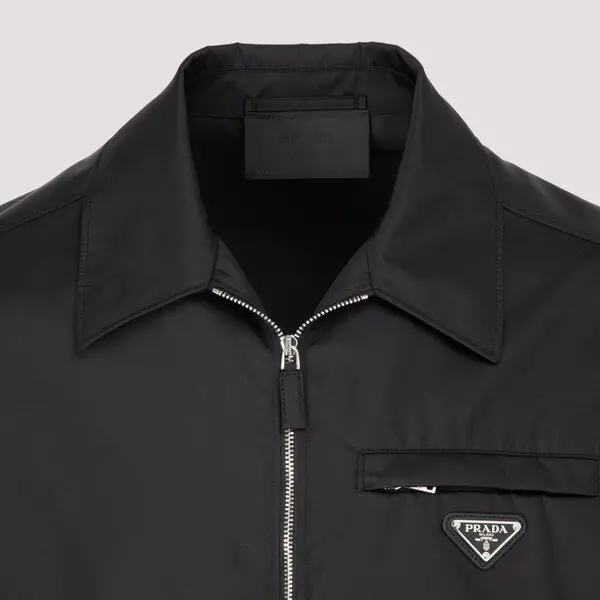 Prada Re-nylon Logo Jacket - Black