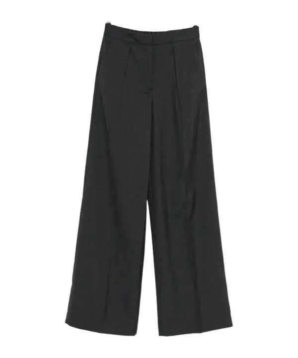 JOSEPH Wide-leg Trousers - Black