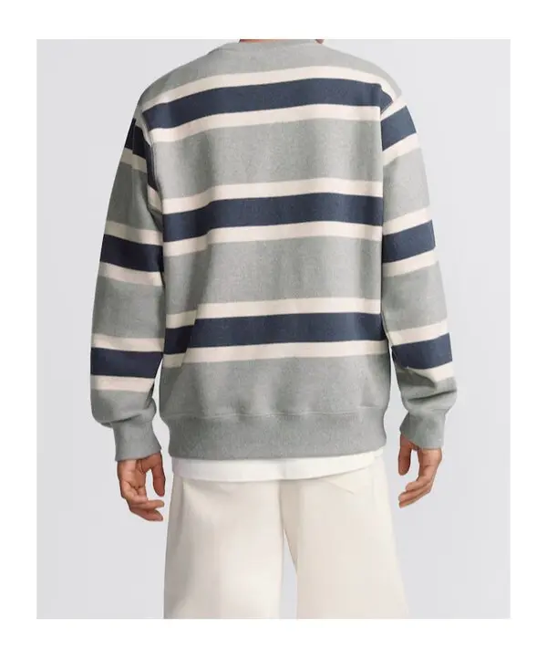 Dior Striped Crewneck Sweater With Bobby Embroidery