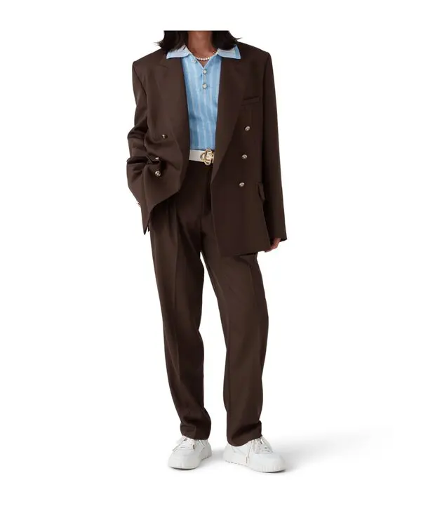Casablanca Double-breasted Tailored Jacket With Peak Lapels - Brown
