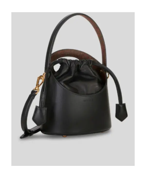 Etro Mini Saturno Bucket Shoulder Bag - Black