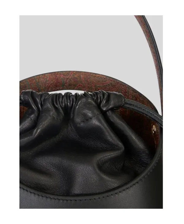 Etro Mini Saturno Bucket Shoulder Bag - Black