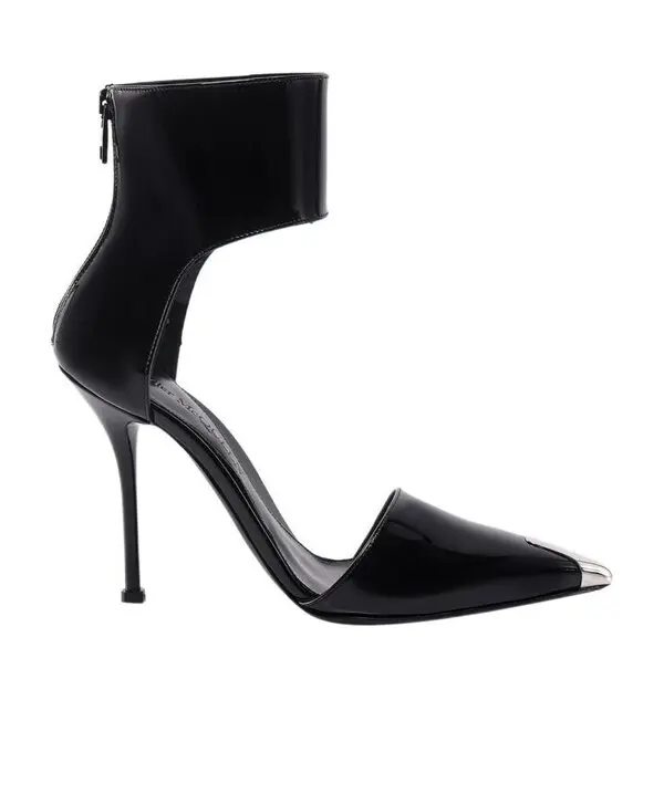 Alexander McQueen Punk Harness Stiletto Pumps With Metal Toe - Black